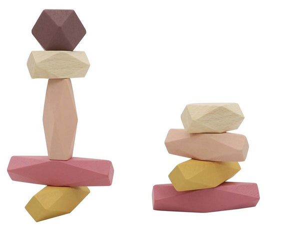 Tooky Toy Wooden Stacking Stones Set | Open Ended Play – Sensory Street